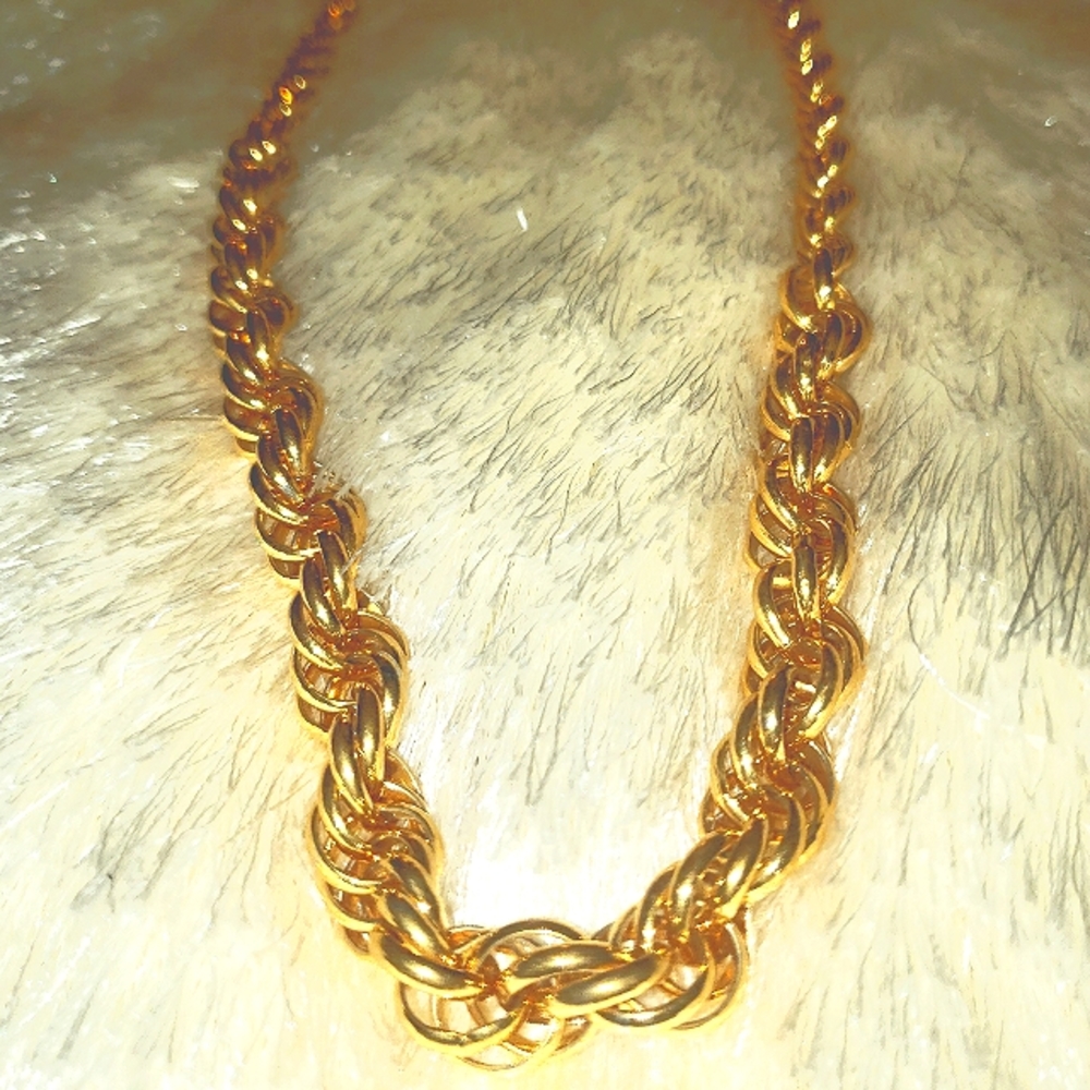 Vintage Gold Plated Vendome Graduated Rope Chain Neck… - Gem